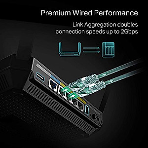 TP-Link AC4000 Smart WiFi Router - Tri Band Router , MU-MIMO, VPN Server, Antivirus/Parental Control, 1.8GHz CPU, Gigabit, Beamforming, (Archer A20),Black (Renewed)