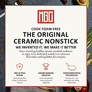 MGC Pots and Pans Set Nonstick Ceramic Coating 15 Piece Kitchen Cookware Sets PFAS-Free Dishwasher Safe