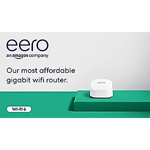 Certified Refurbished Amazon eero 6+ mesh Wi-Fi router | Fast and reliable gigabit speeds | connect 75+ devices | Coverage up to 1,500 sq. ft. | 2022 release