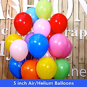 5 inch Red Party Balloons, 100 pcs Mini Red Latex Balloons for Birthday Wedding Baby Shower Decorations(Red)