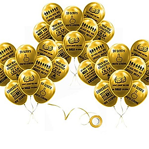 30 Pack 12" GOLD Fun Office Leaver Going Away Balloons Colleague/Coworker Last Day Office Party Balloon Decorations for Farewell Party Going Away Goodbye Party Office Work Party Graduation Decorations