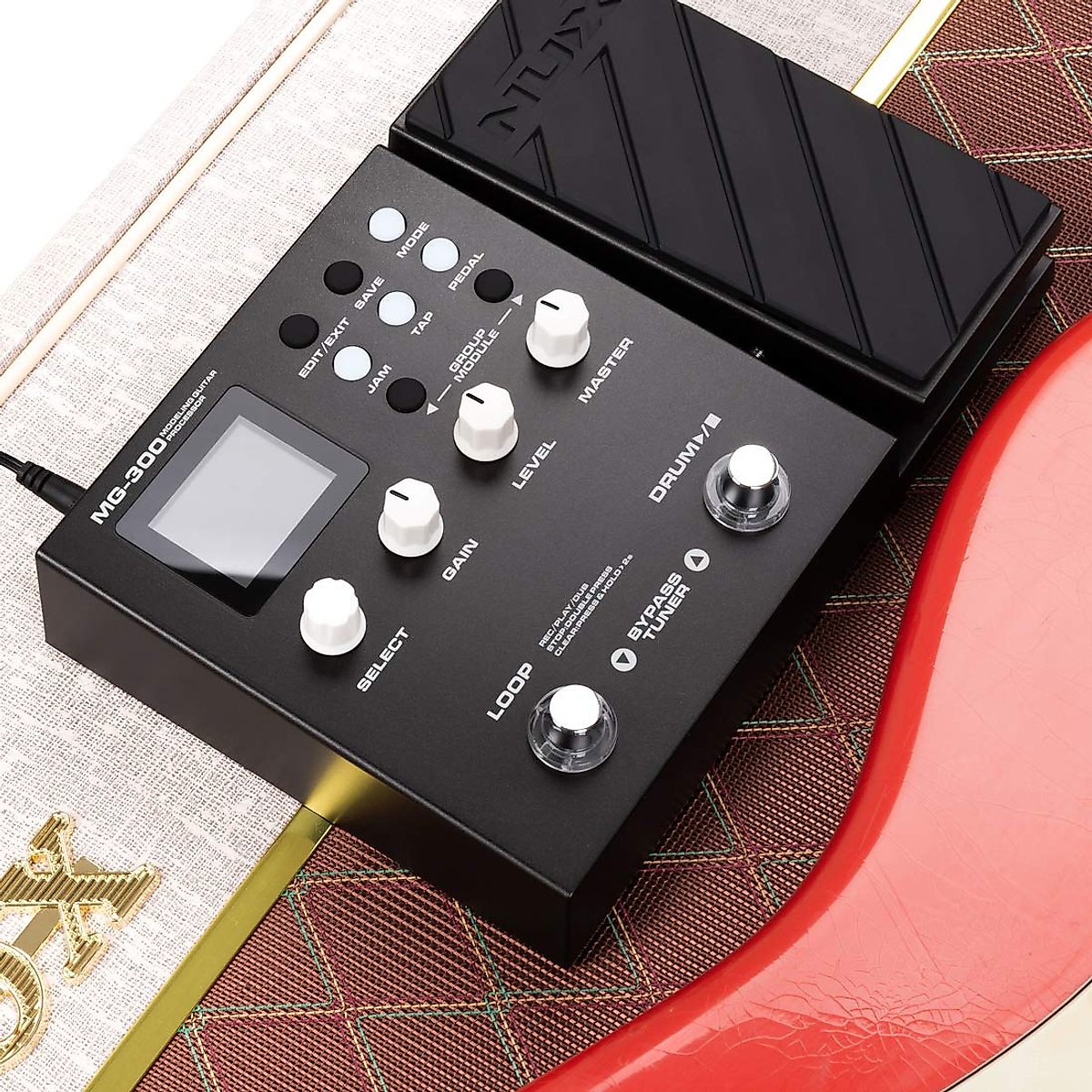 NUX MG-300 Multi Effects Pedal TSAC-HD Pre-Effects,Amp Modeling algorithm,CORE-IMAGE Post-Effects,IR,56 drum beats,60 seconds Phrase Loop