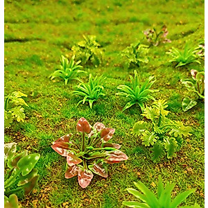 90pcs Mini Model Trees Plants Flowers Green Shrubs Bush Model, Aritificial Plants Model Train Scenery Architecture Flower Model Scenery