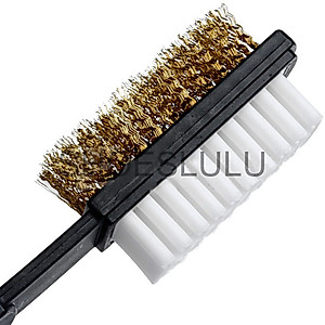 Shoeslulu Suede & Nubuck 2 Ways Leather Larger Brush Cleaner (1 Pack, Longer Wires [Larger Surface])