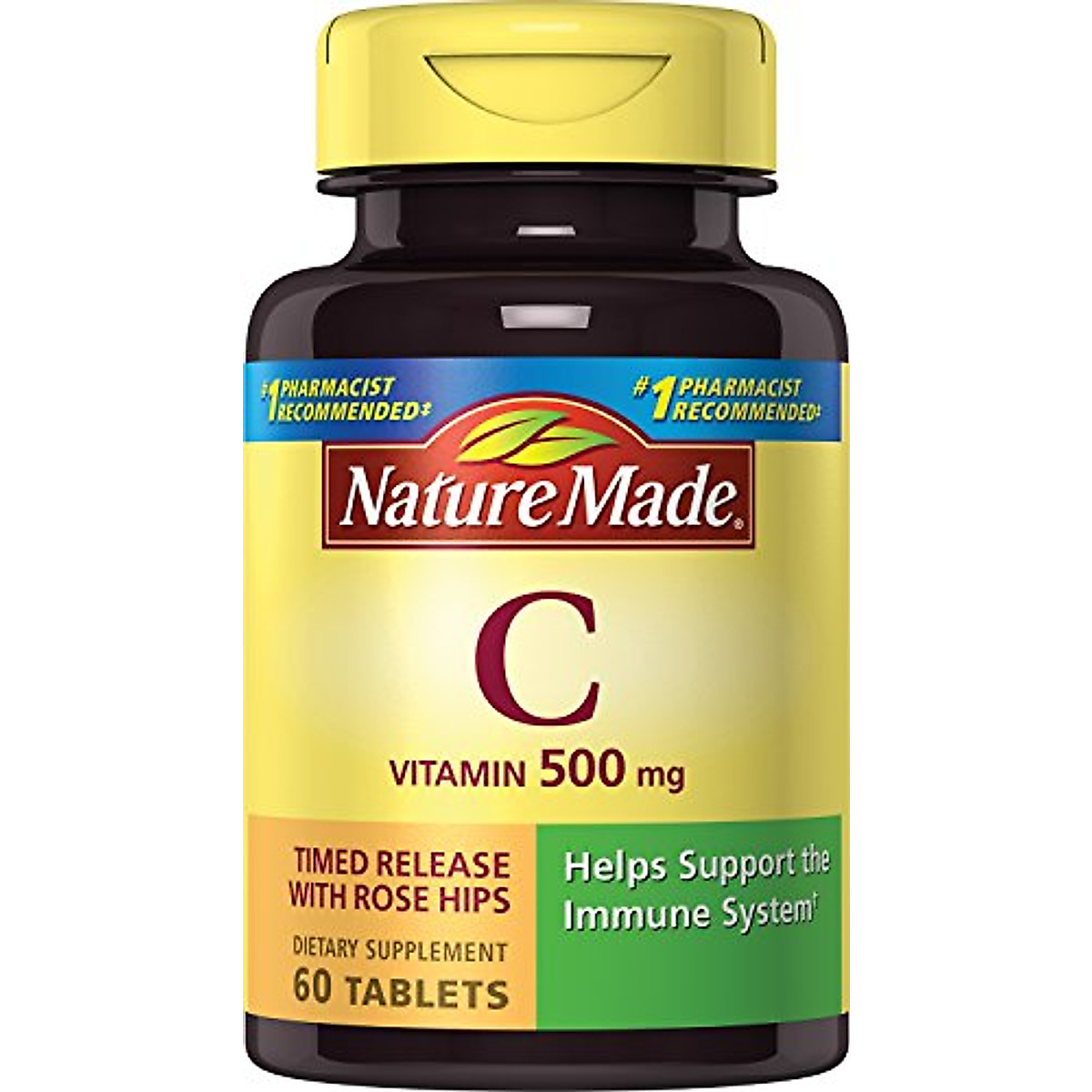 Nature Made Time-release Vitamin C with Rose Hips 500 Mg, Tablets, 60-Count (Pack of 2)