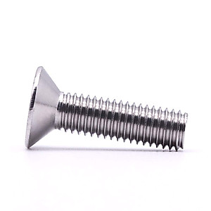 #10-24 x 1/2" Flat Countersunk Head Socket Cap Screws, 304 Stainless Steel 18-8 SS, Full Machine Thread Coverage, Allen Hex Drive, 50 PCS