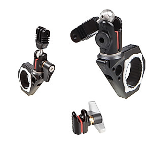 iSHOXS BullBar Pro X 34 | Action Cam Mount - 360° Swivel | Roll Bar Holder for GoPro Hero 11 10 9, Apexcam, Apeman, Insta360, and Compatible Cameras | Aluminum Range 30-34mm