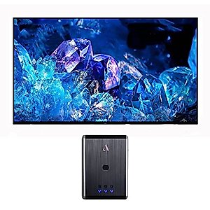 Sony XR77A80K 77" 4K Bravia XR OLED High Definition Resolution Smart TV with an Austere 7S-PS4-US1 4-Outlet Power with Omniport USB (2022)