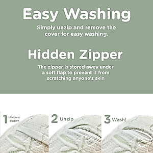 Sacred Thread Nursing Pillow for Breastfeeding - Premium Memory Foam with Removable Rayon Made from Bamboo Cover - Nursing and Posture Support for Mom - Washable Feeding Pillow