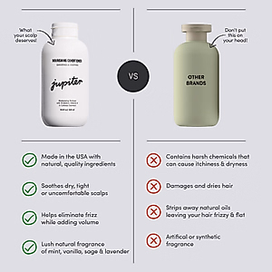 Jupiter, Physician-Formulated Scalp Balancing Conditioner for Dry, Itchy, Oily, Flaky Scalp, Sulfate-Free, Natural Fragrance, Vegan, Color-Safe, & Paraben-Free Conditioner for Women & Men