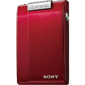 Sony Cybershot DSC-T100 8MP Digital Camera with 5x Optical Zoom and Super Steady Shot (Red)