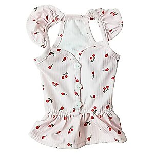 Dog Cat Rose Suspender Dress Floral Dog Skirt Elegent Dog Outfit Cat Dress for Party Wedding Birthday Puppy Apparel Summer Clothes