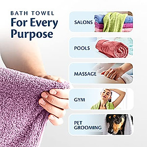 Groko Textiles Small and Lightweight Cotton Towels Assorted Pastel Mix 24 x 40 inches Towels (6)