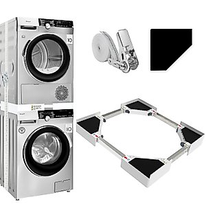 Kiss Core 29 inch Washer Dryer Stacking Kit, Universal Stacking Kit for Washer and Dryer, Adjustable 29"/28"/27"/26"/25"/24" Stackable Washer and Dryer Stacking Kit with Ratchet Strap