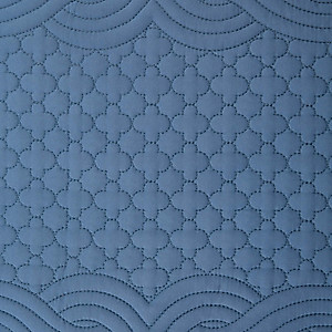 DII Quilted Farmhouse Collection Tabletop, Table Runner, 13x72, French Blue