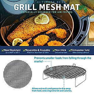 Air Fryer Accessories Compatible with Gourmia, Ninja, Ninja Foodi Accessories, Chefman XL, Gowise, Cozyna, Power + MORE - 7PCS Includes Magnetic Air Fryer Cheat Sheets, Air Fryer Liners, Grill Brush