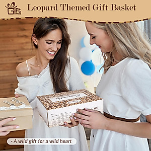 GiftAmaz Leopard Gifts for Women, Get Well Soon Gifts with Leopard Tumbler and Blanket, Care Package Thinking of You Birthday Gifts Basket Set, Leopard Print Christmas Gifts Box for Women Friend Mom