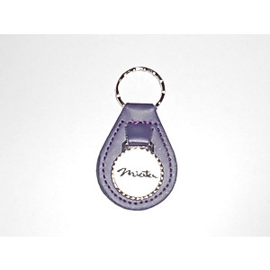 1990's 2000's MIATA VINTAGE LOGO LEATHER KEYCHAIN - PURPLE