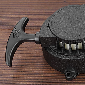 JIAYAN Alloy Recoil Starter Pull Starter Fits 2 Stroke Engine for 47cc 49cc SYX SSR SX50 Coolster QG50 Mototec Demon Xpro Hawk DRX Quad 4 Wheeler Motorcycle Pocket Bike Mini Bike-Black