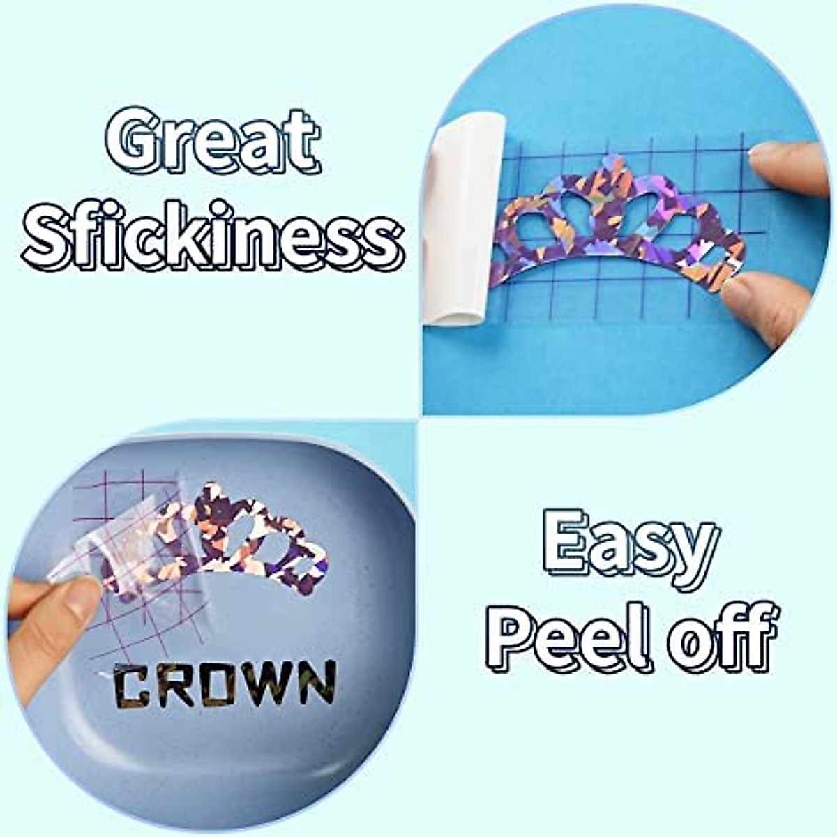 40FT Transfer Tape for Vinyl - Clear Vinyl Transfer Paper Tape Roll, 12” x 40 FT with 1/2 Red Grid Standard Tape for Cricut Adhesive Vinyl for Craft Decal, Mug Decal