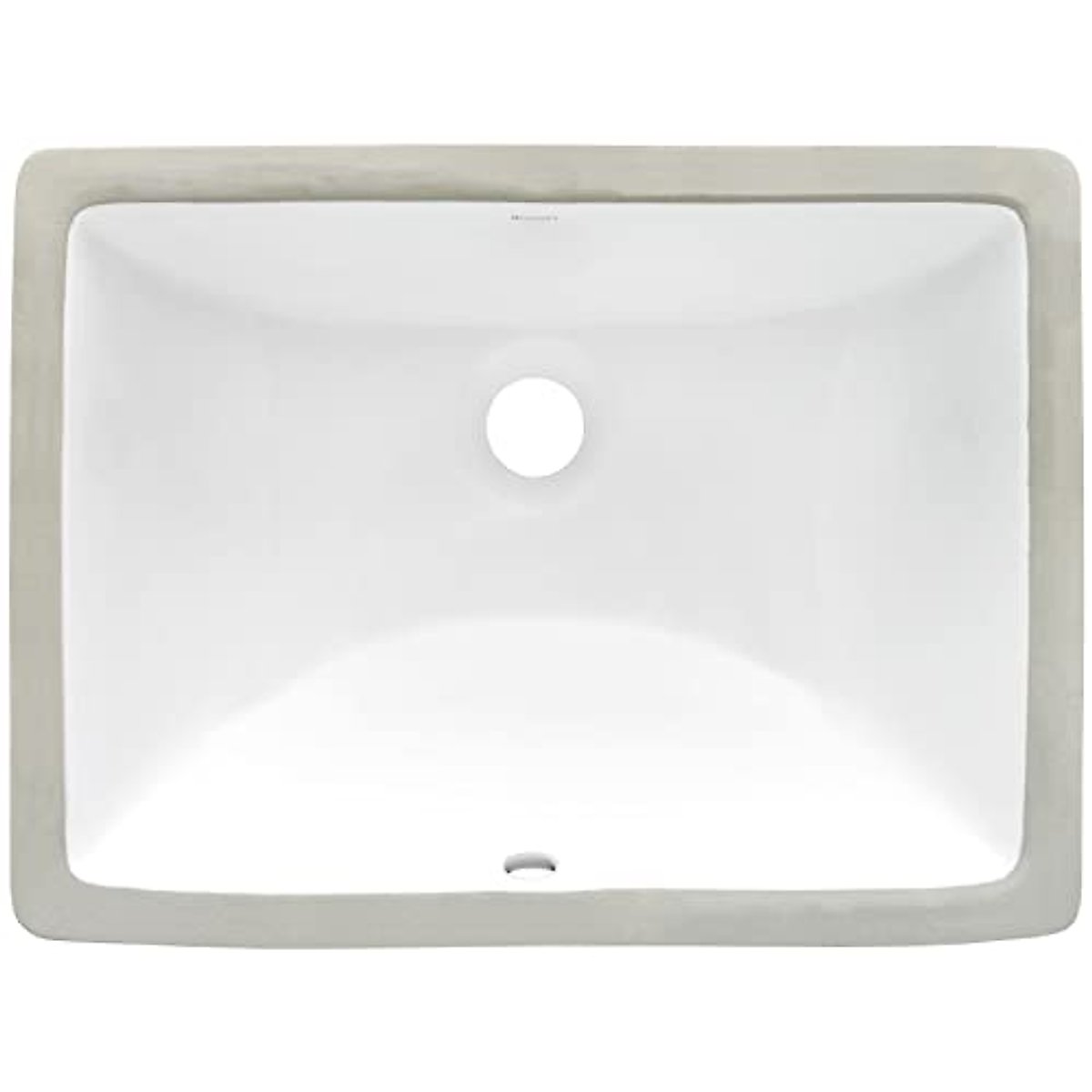 Ruvati 18 x 13 inch Undermount Bathroom Vanity Sink White Rectangular Porcelain Ceramic with Overflow - RVB0718