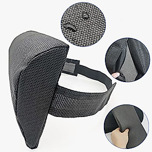 Universal Replacement Pillow Headrest for Zero Gravity Chair with Elastic Band, Beach Removable Padded Headrest Pillow for Recliner Lounge Chairs