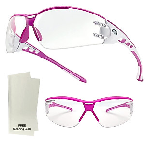 HTS HUNTERSKY E9532 Super Flexible Lightweight Anti Fog Wrap-Around U6 Clear Shooting Safety Glasses with ANSI Z87.1 Scratch Resist