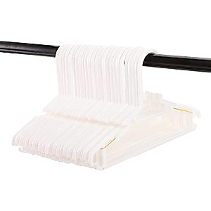 Tosnail 60 Pack White Plastic Children's Hangers - Value Pack for Laundry and Closet