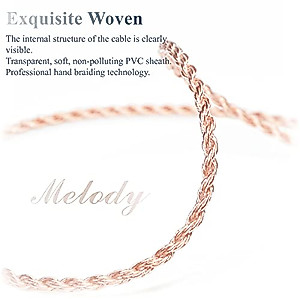 FSIjiangyi N5005 MMCX Cable OFC Copper N5005 Cable Braid Earphone Cable for AKG N30 AKG N40 AKG N5005 Replacement Cable (4.4mm Plug)