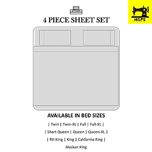 MGPS 400 Thread Count - 100% Pure Egyptian Cotton - 4 Piece Sheet Set, Fits Upto 15" Deep Pocket, Smooth & Soft Sateen Weave - |Queen, Chocolate Solid|