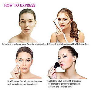 Youngfocus Cosmetics Cream Contour Best 8 Colors and Highlighting Makeup Kit - Contouring Foundation/Concealer Palette - Vegan & Cruelty Free - Step-by-Step Instructions Included