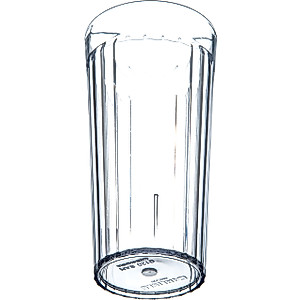 Carlisle FoodService Products Bistro Tumbler Plastic Tumbler for Restaurants, Catering, Kitchens, Plastic, 32 Ounces, Clear