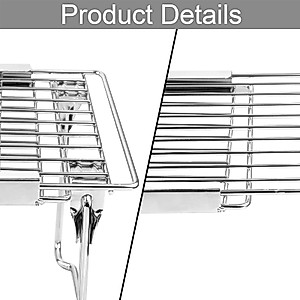 Expandable Cabinet Shelf Organizer 16.7"-24.8" Heavy Duty Freezer Shelf, Chest Freezer Organizer Bins Metal Wire Baskets