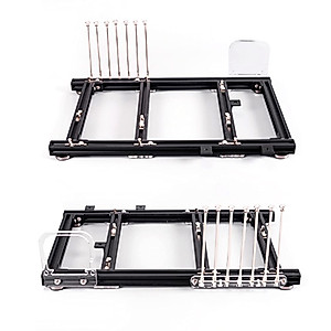 ATX PC Motherboard Case Frame, Aluminum 7 PCI Bit Open Air Case Bare Air Water Cooling Fan Stand Chassic Test Bench Rack GDAE10 Computer Board Overclocking Heat Dissipation Graphics Card Support Black