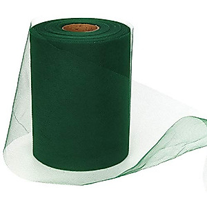 Dark Green Tulle Roll Spool 6 Inch x 100 Yards for Tulle Decoration