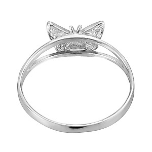 AeraVida Carefree Fluttering Butterfly White Mother of Pearl .925 Sterling Silver Ring | Cute Wedding Rings For Women | Casual Comfort Fit Silver Rings for Women | Butterfly Ring | Gift for Women (8)