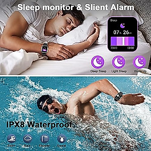 Smart Watch for Men Fitness Tracker: (Make/Answer Call) Bluetooth Military Smartwatch for Android Phones iPhone Waterproof Outdoor Digital Sport Run Tactical Watches Step Counter Heart Rate Monitor