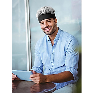 3 Pcs Men's Novelty Hair Hats Spiked Funny Golf Visors Adjustable Wig Visor Hat Wig Peaked Baseball Hat for Men Women Gifts (Solid Color)