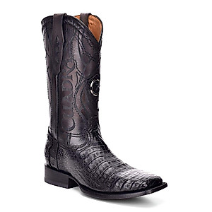 Cuadra 1E1OFY Crocodile Fuscus Rodeo Western Boots (Black, numeric_11)