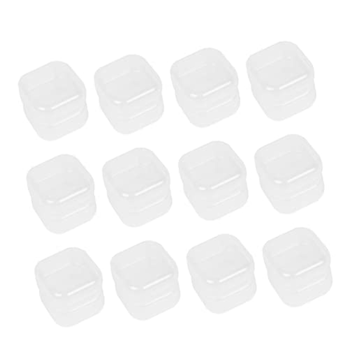 Yardenfun 20pcs Box Sundries Storage Case Desktop Case Nail Art Storage Container Clear Container Craft Supplies Container Clear Jewelry Case Transparent Organizer Case High Transparency