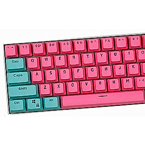 87/104 Keys Miami Doubleshot PBT Backlit Translucent Keycap Key caps ANSI/ISO Layout OEM Profile for 60%/87 TKL/104/108 Cherry MX Mechanical Gaming Keyboard (104 Keys)