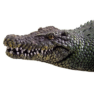 Wowser Realistic Painted Cast Resin Alligator Statue, 20 1/2 Inch