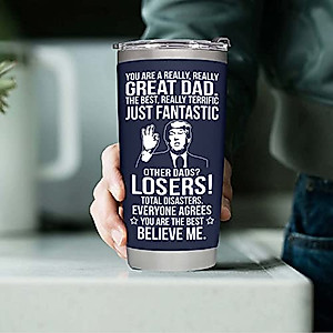 Gifts for Dad from Daughter, Son, Kids - Dad Gifts for Christmas from Daughter, Son - Dad Birthday Gift - Birthday Gifts for Dad - Funny Present for Dad, Best Dad, New Dad, Husband- Dad Tumbler 20oz