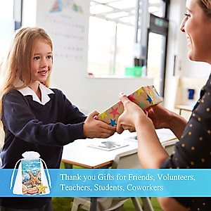 Unittype 50 Pack Starfish Story Gifts Starfish Lapel Pin on Appreciation Cards with Bags You Make a Difference Employee Appreciation Thank You Gifts Camp Gifts for Girls Boys Students(Gold)