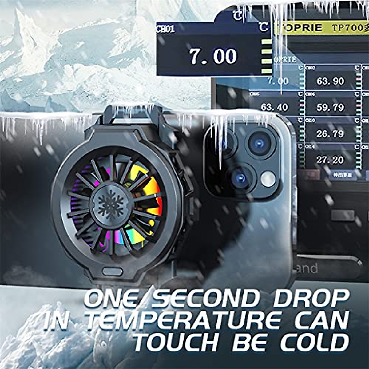 FZZDP Type-C Universal Mobile Phone USB Game Cooler System Cooling Fan Gamepad Holder Stand Radiator