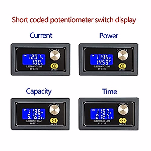 KXDFDC 4A 25W 5A 35W Digital Battery Capacity Tester Voltmeter Adjustable Constant Current Electronic Load Charger USB Ameter Meter