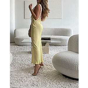 Sexy Lace Trim V Neck Long Dress Mesh Patchwork Going Out Maxi Dresses Backless Slim Fit Casual Night Party Beachwear