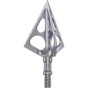 Muzzy One 100 Grain Machined Stainless Steel Ferrule 3-Blade Archery Crossbow Broadhead, 3-Pack, Silver, One Size