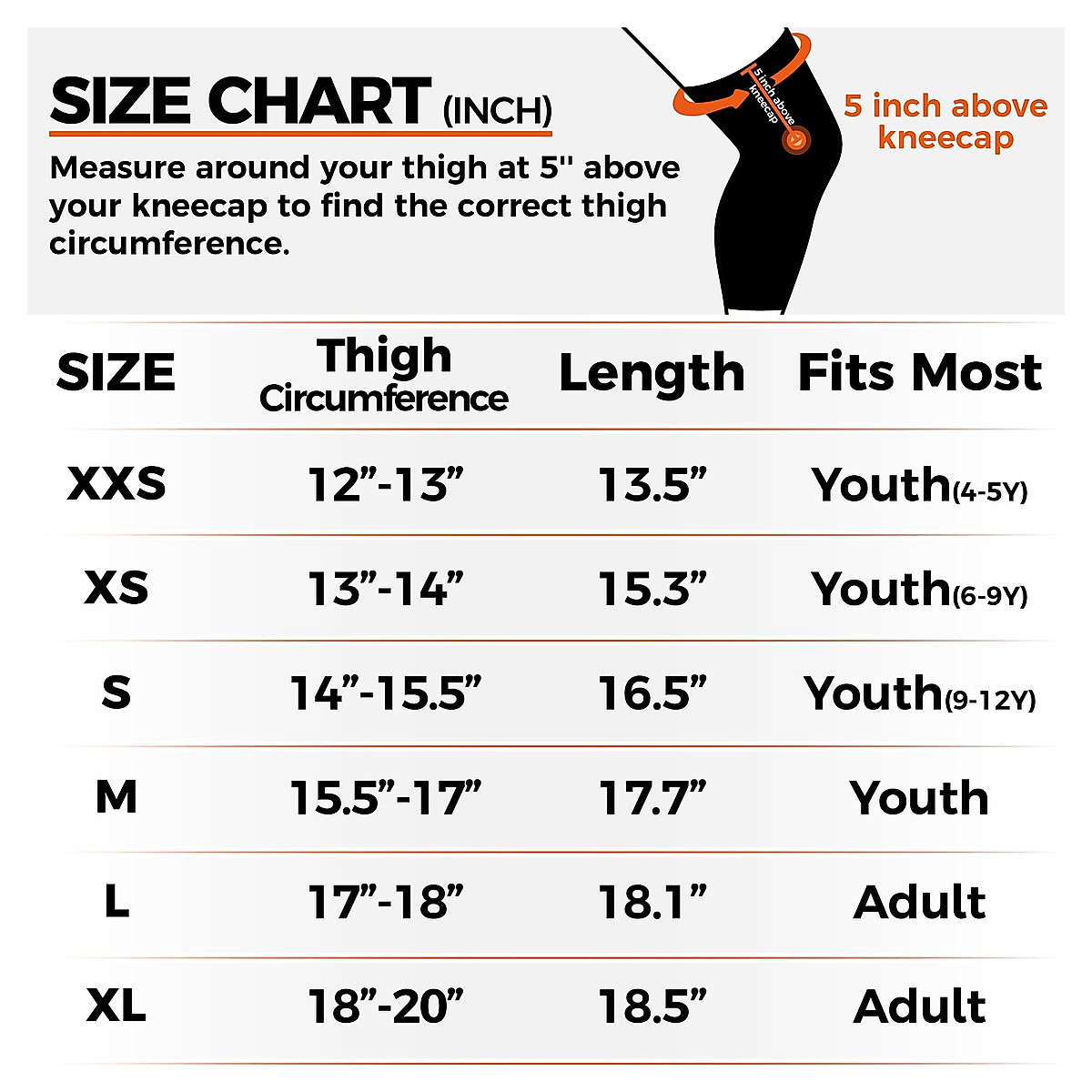 COOLOMG Compression Leg Sleeves White M