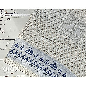 Irish Blanket 100% Merino Wool Throw Honeycomb Knit Couch Sofa Made in Ireland 42" x 62"